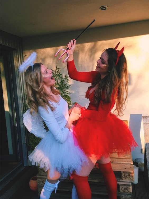 Angel And Devil Halloween Costume Idea Ecemella